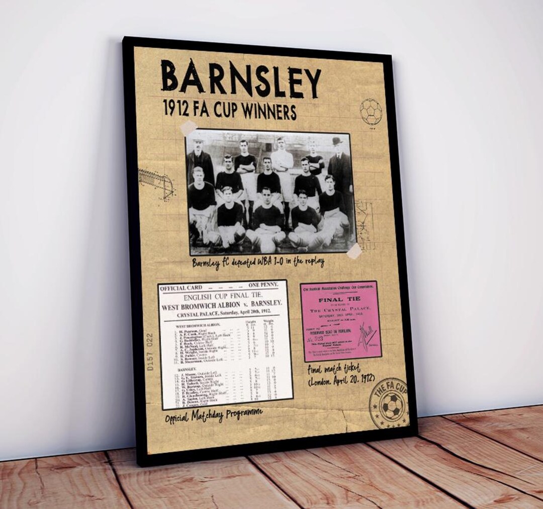 Barnsley 1912 FA Cup Champions Football | Scrapbook-style Printable ...