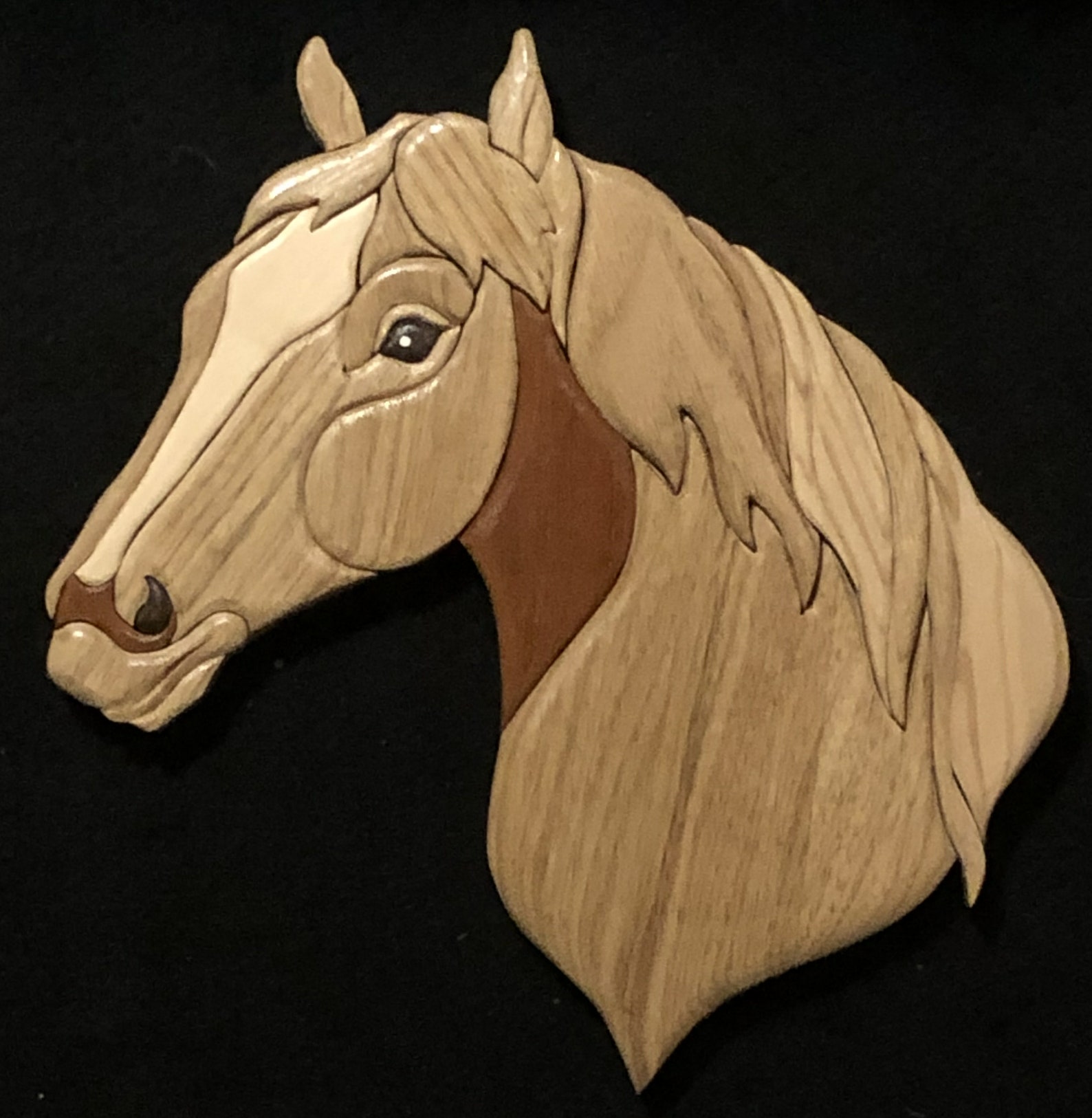 Horse Head Intarsia Wall Hanging - Etsy
