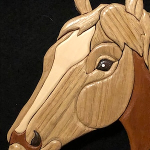 Horse Head Intarsia Wall Hanging - Etsy