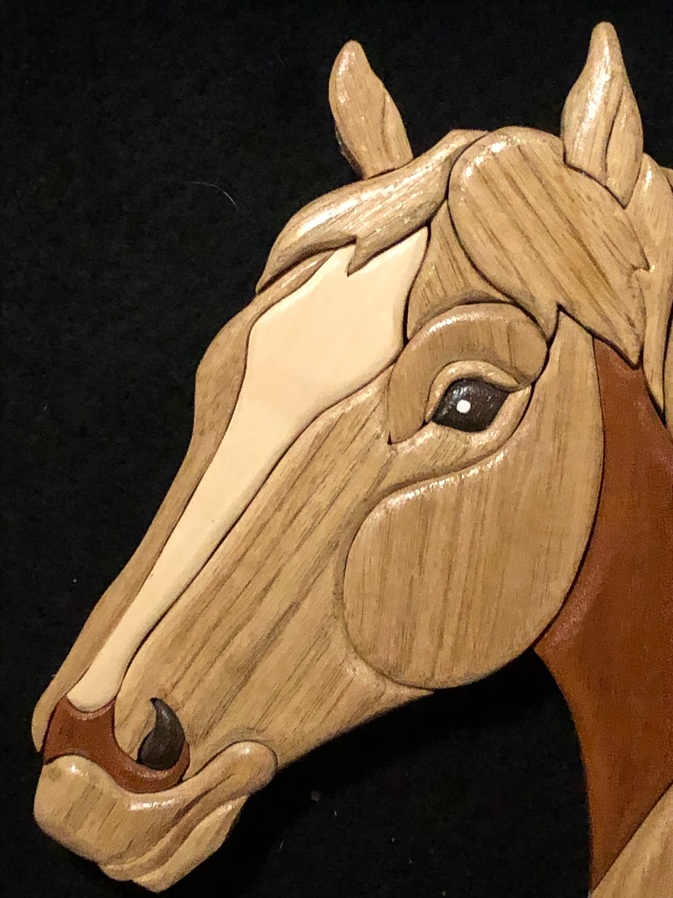 Horse Head Intarsia Wall Hanging - Etsy