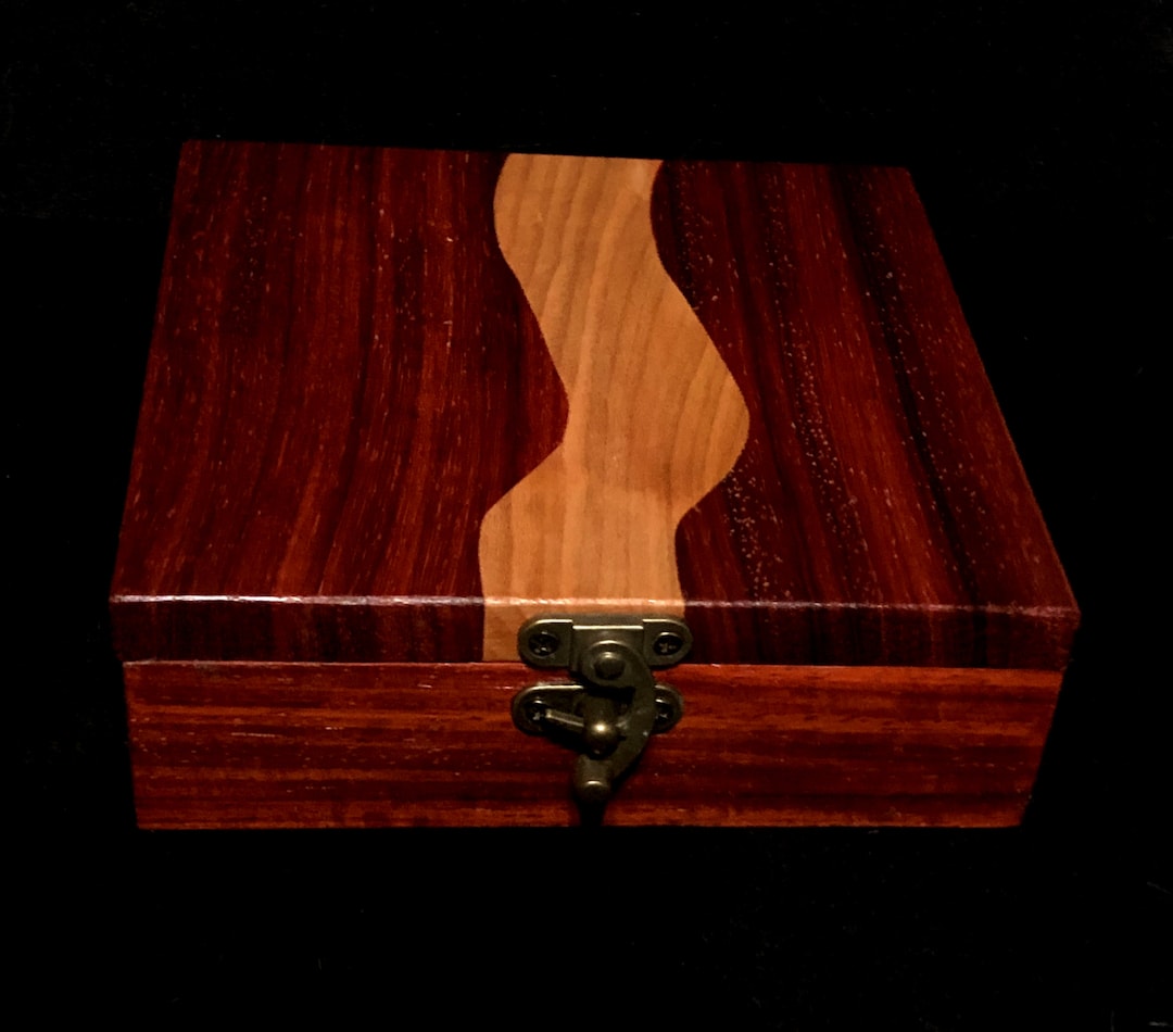 Paduak and Cherry Wood Keepsake Box Stunningly Gorgeous - Etsy