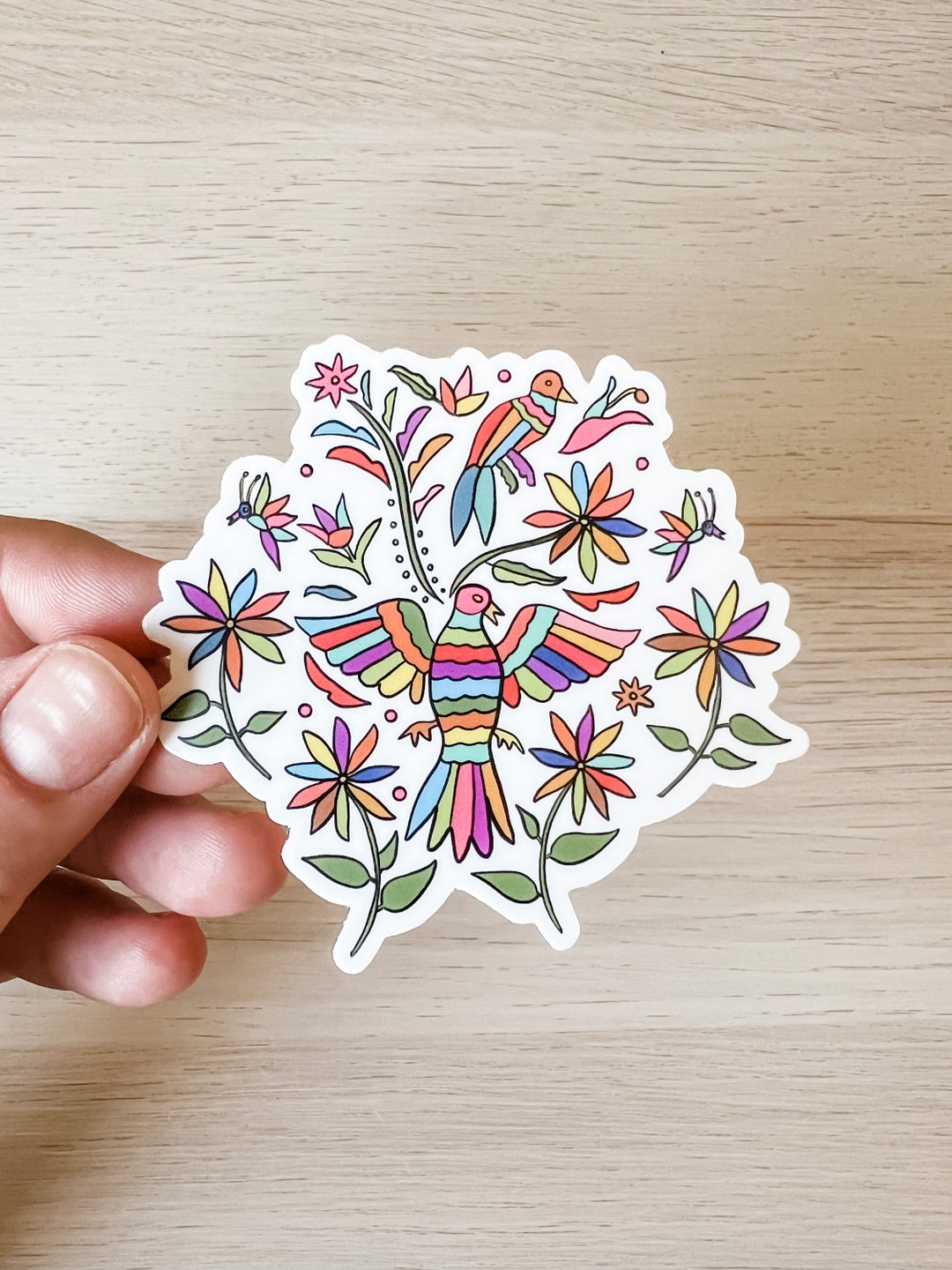 Otomi Print Vinyl Sticker/white Background/laptop Sticker/journal ...