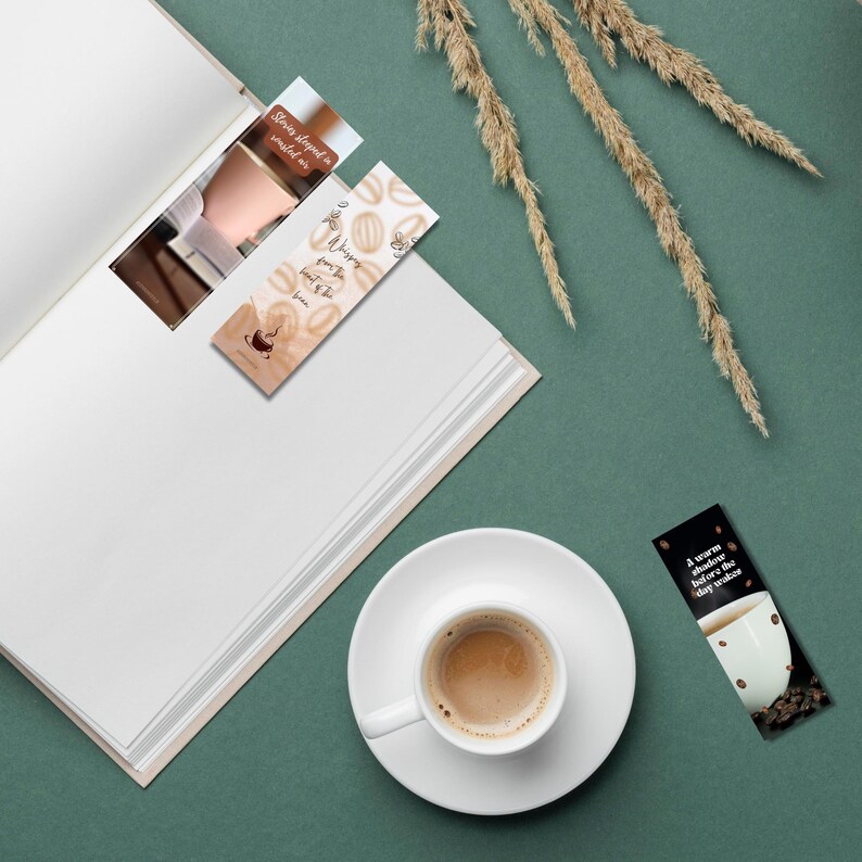 Coffee Quote Bookmarks: Gift for Book Lovers (printable PDF) - Etsy