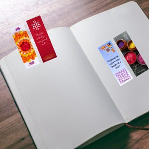 Rangoli Bookmarks Set: Vibrant Indian Art, Printable PDF, 1 Zip (2x6 ...
