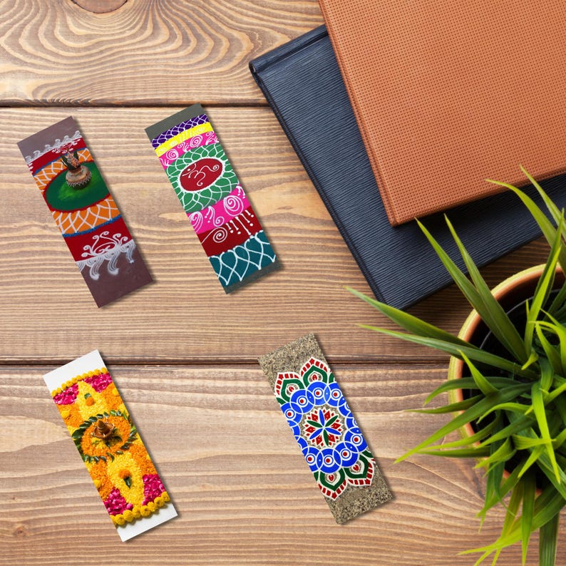 Rangoli Bookmarks: Vibrant Indian Designs (digital Download) - Etsy