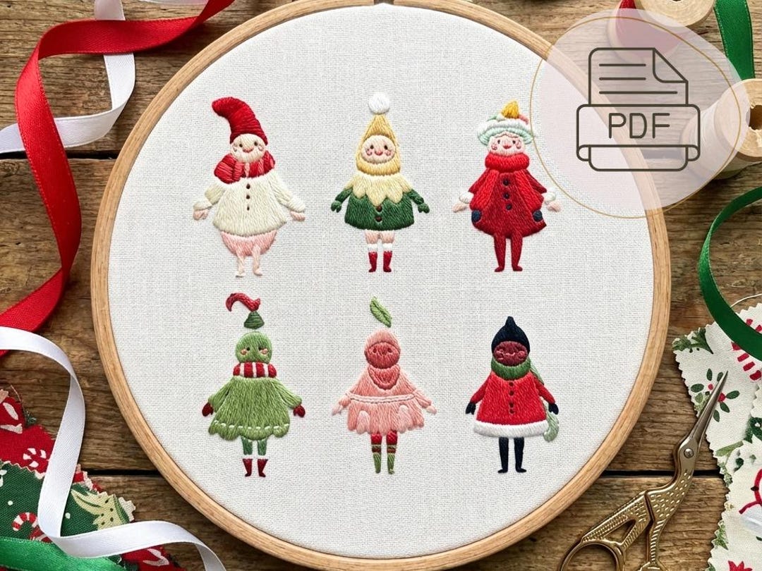 Winter Sprite Collection • Christmas Character Embroidery Pattern ...
