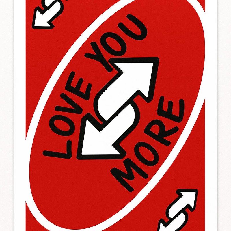 Love You More Uno Card - Etsy