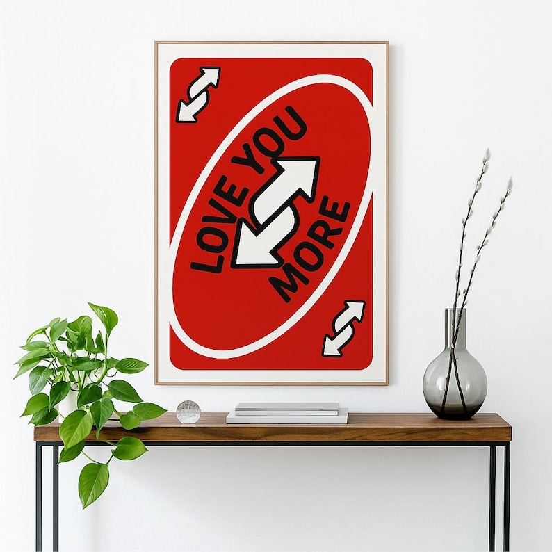 Printable UNO Card With the Text "love You More" | Digital Card | Love ...