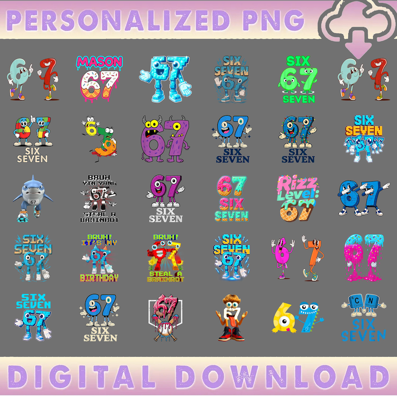 67 Brainrot Drawing - Etsy