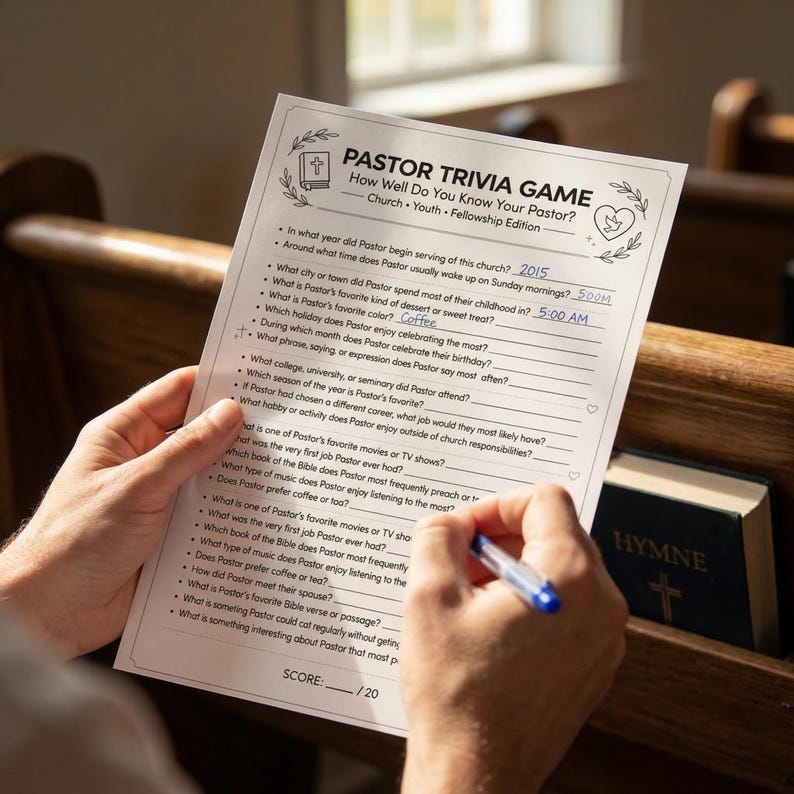 Pastor Trivia Game, How Well Do You Know Pastor?, Church Fellowship ...