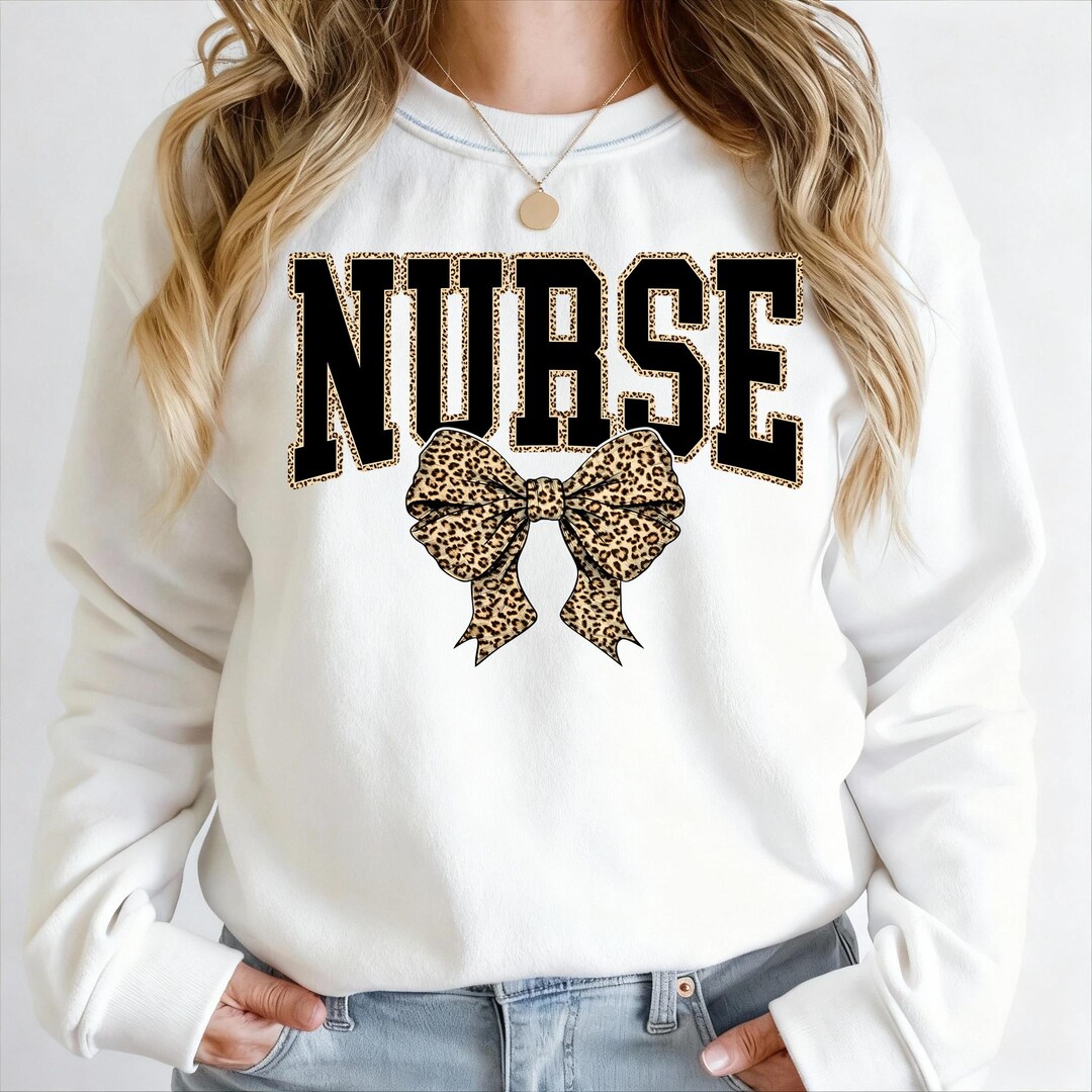 Nurse Leopard Bow PNG, Cheetah Print Sublimation (digital Download) - Etsy
