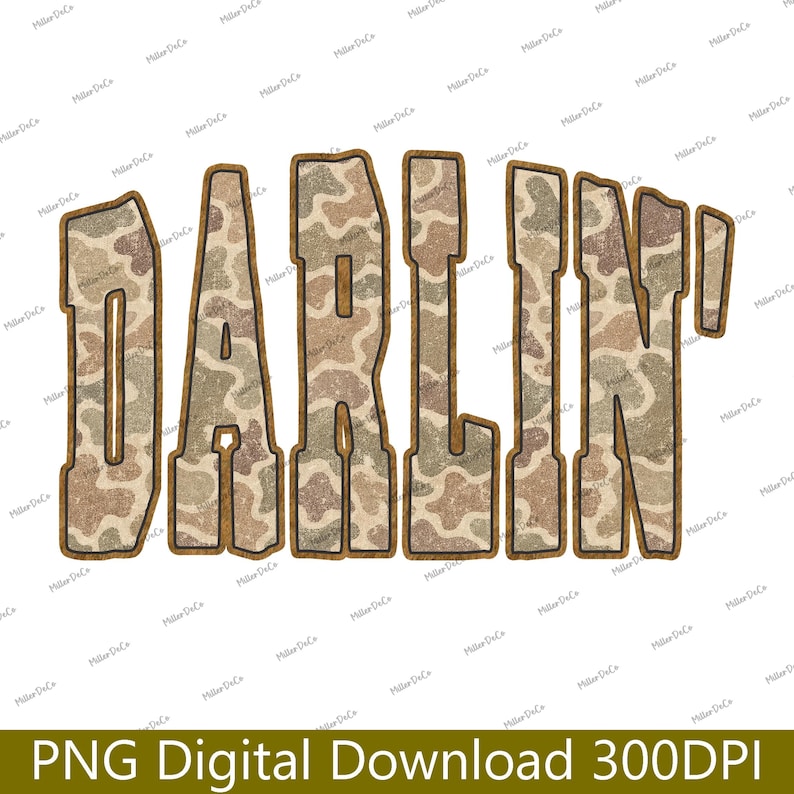 Darlin’ Camo PNG, Southern Shirt Design, Digital Download File ...