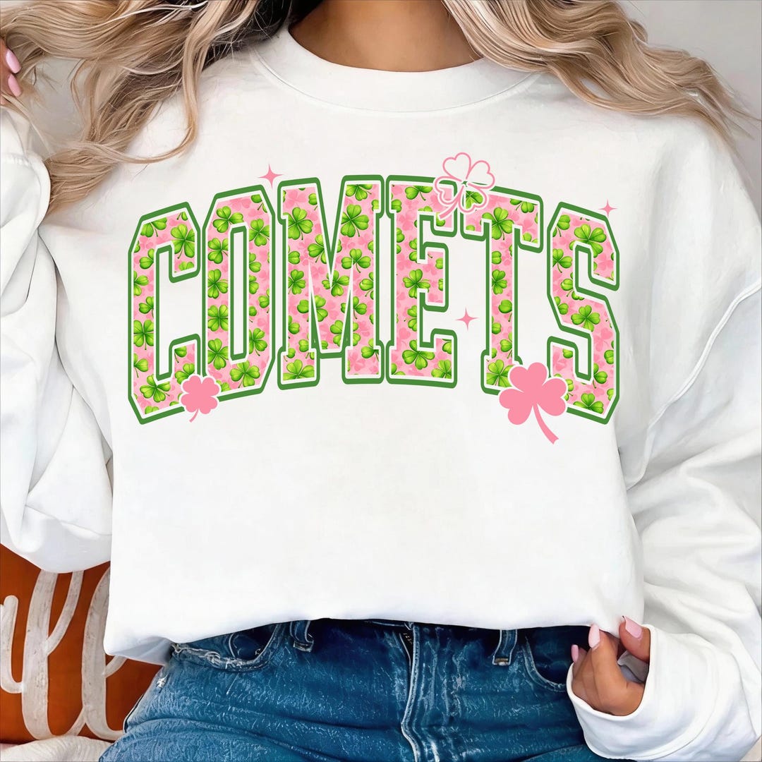 Comets St Patricks Day Png, Clover Varsity Design (digital Download) - Etsy