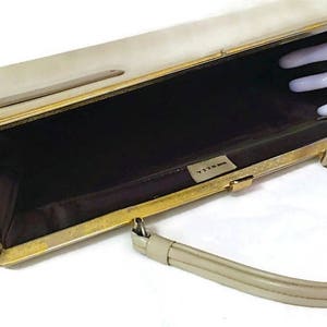 1950s Beige Kelly Bag, Vegan Friendly Pocketbook, Vintage 50s Purse ...