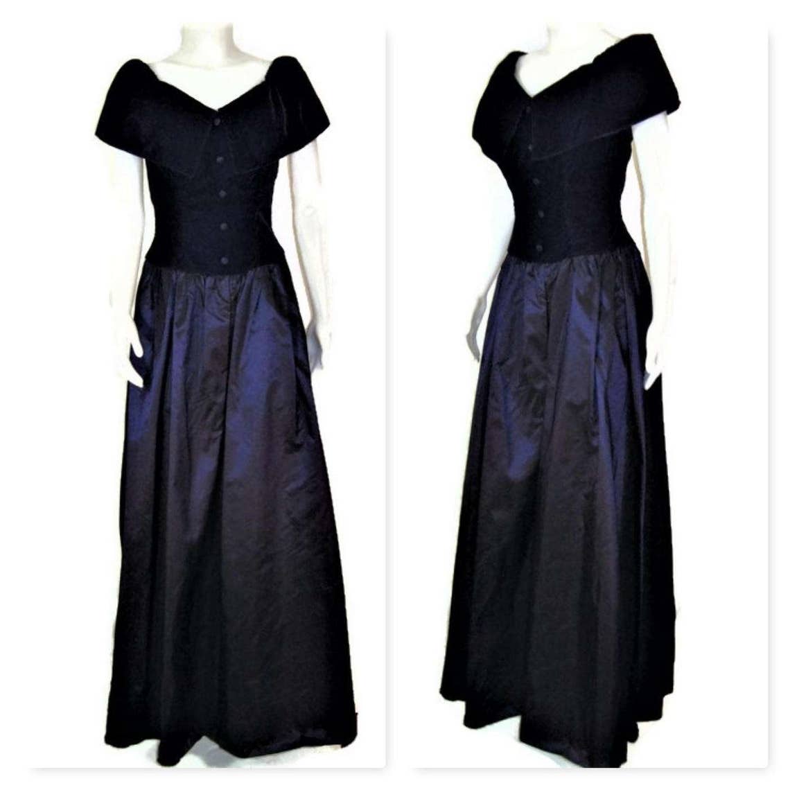 80s Purple Dress Sleeveless Prom Dress 1980s Formal Dress - Etsy