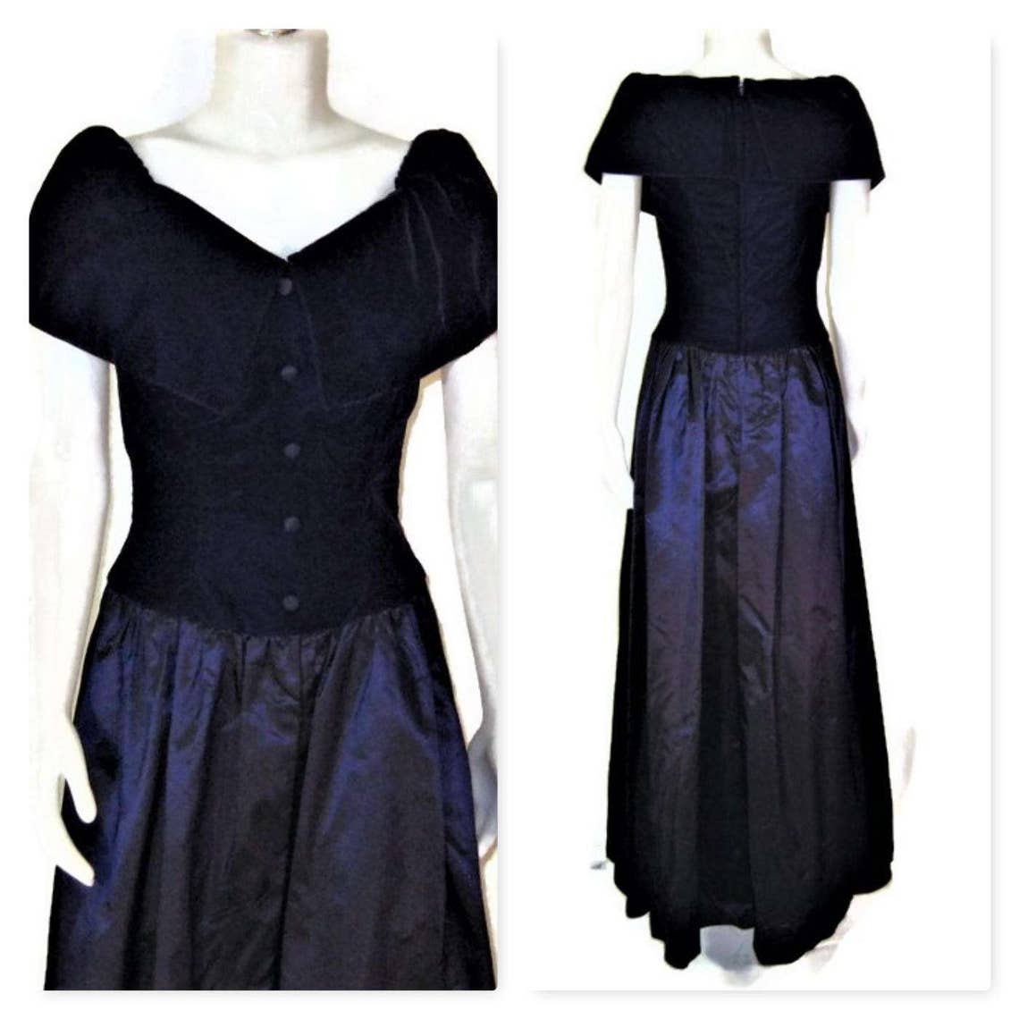 80s Purple Dress Sleeveless Prom Dress 1980s Formal Dress - Etsy