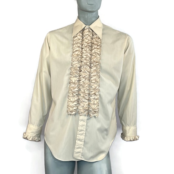 Shop Ruffled Tuxedo Shirt Online - Etsy