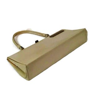 1950s Beige Kelly Bag, Vegan Friendly Pocketbook, Vintage 50s Purse ...