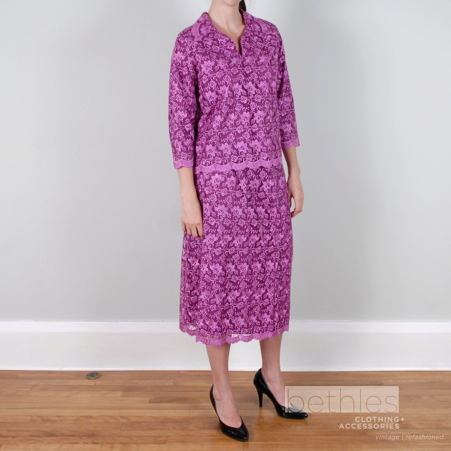 1960s Pink Lace Suit Vintage 60s Pink Lace Jacket and Skirt - Etsy