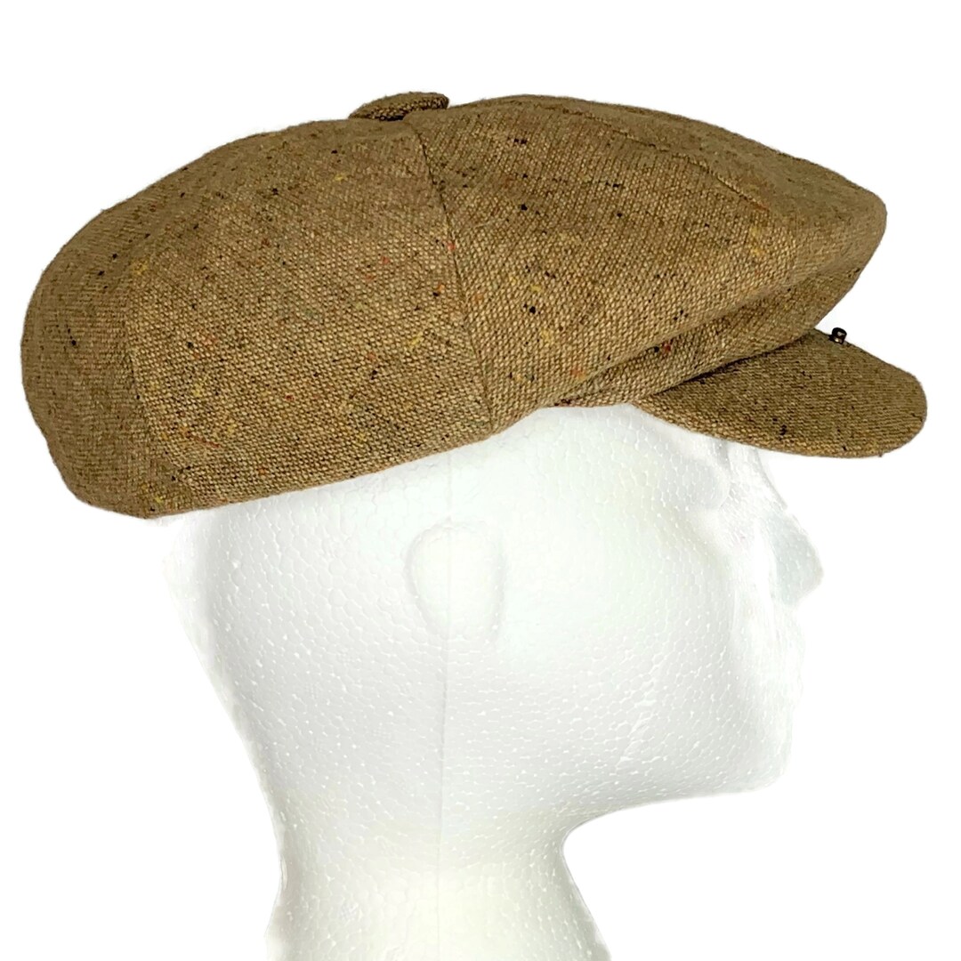 70s Tan Beige Driving Cap, Vintage 1970s Flat Peaked Hat - Etsy