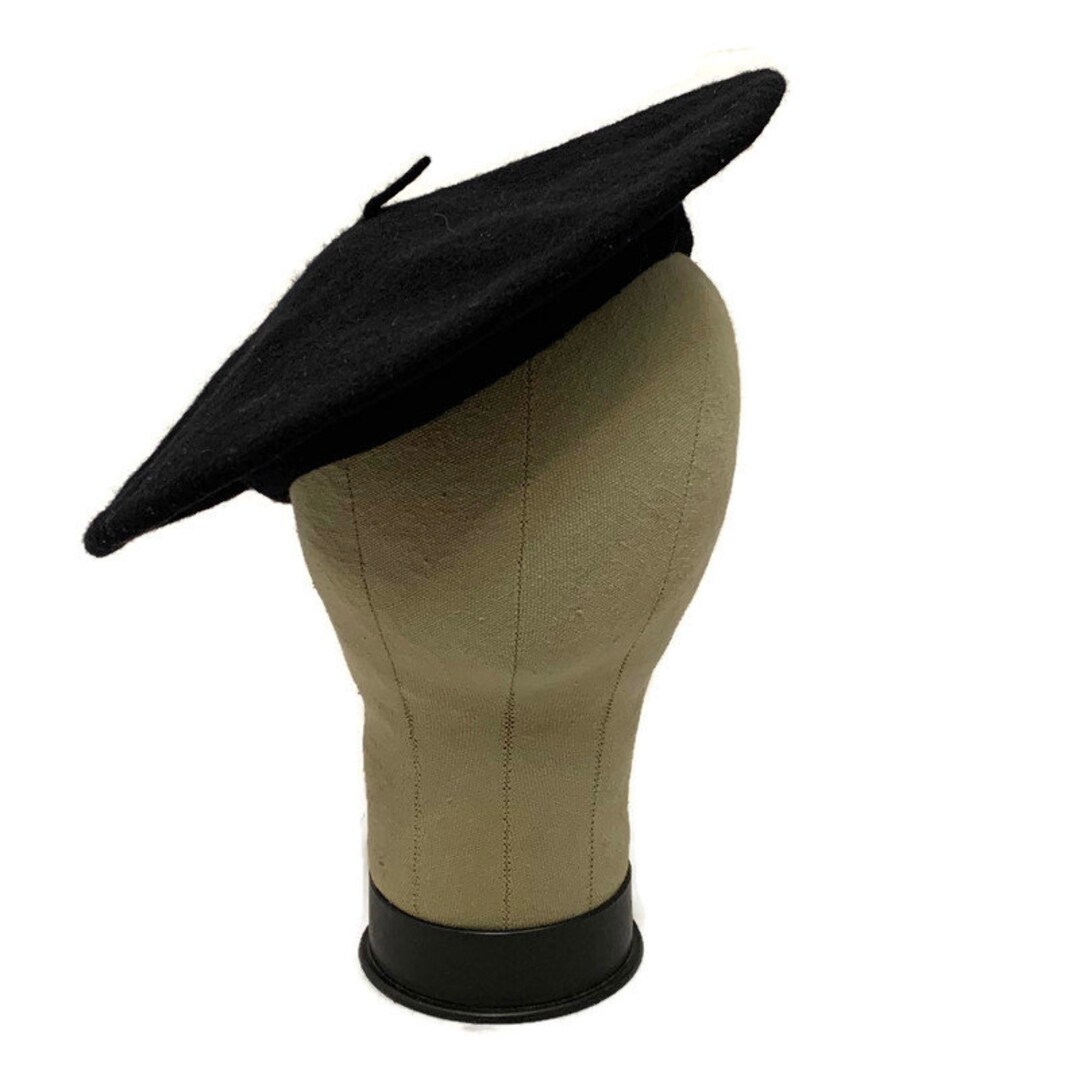 70s Black Basque Beret, Vintage 1970s Black Wool Tam - Etsy