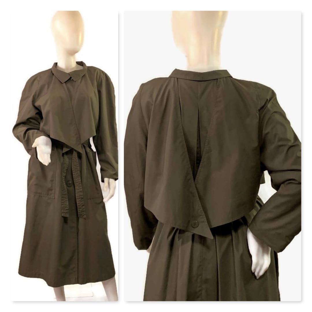 Vintage 1980s Trenchcoat With Storm Flaps, 80s Fall Coat - Etsy