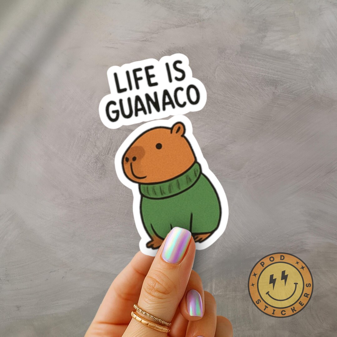 Life is Guanaco Kiss-cut Stickers - Cute Animal Decals for Laptops ...