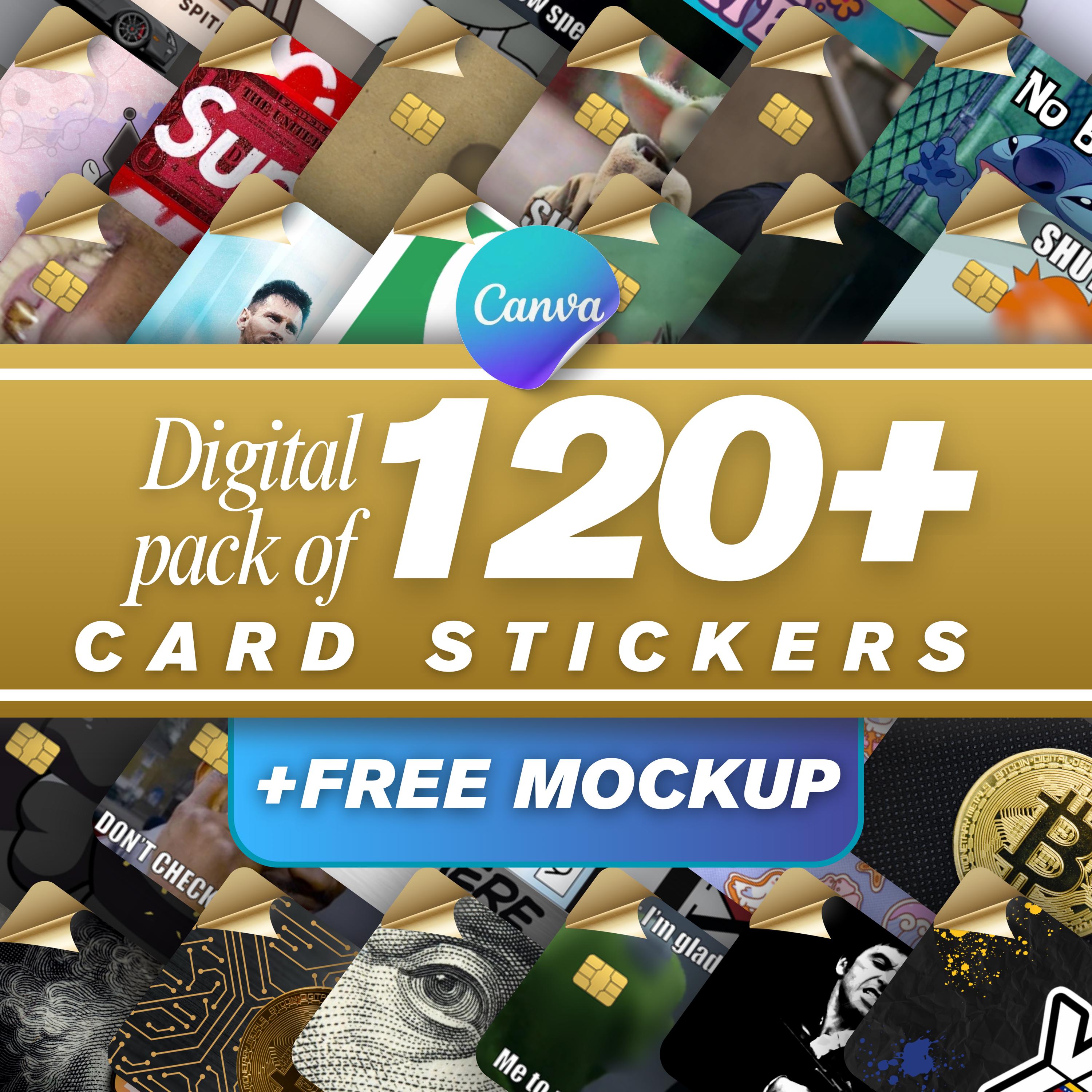 Pack of Over 120 Digital Stickers to Personalize Your Credit and Debit ...