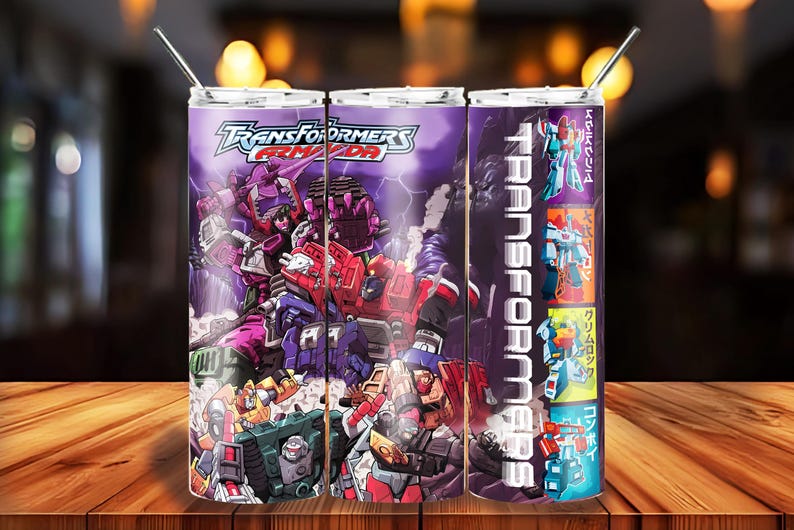 Transformers Armada Tumbler Wrap: Retro Anime Mecha Design (digital ...
