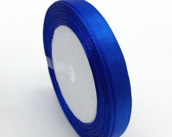 Blue satin ribbon | Etsy