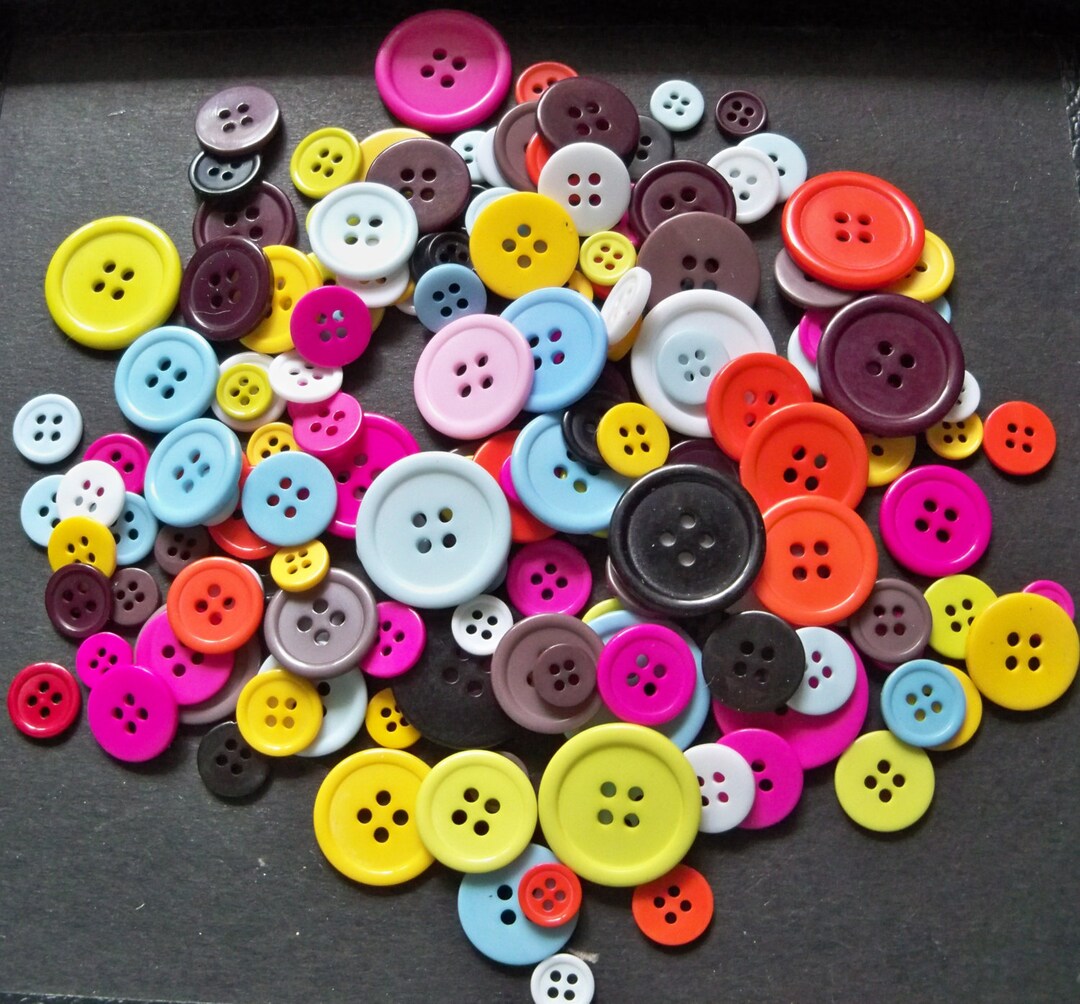 Bulk Buttons-assorted Size & Colors - 100 Pcs. - Etsy UK