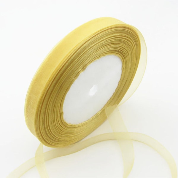 Gold Organza Ribbon - Etsy