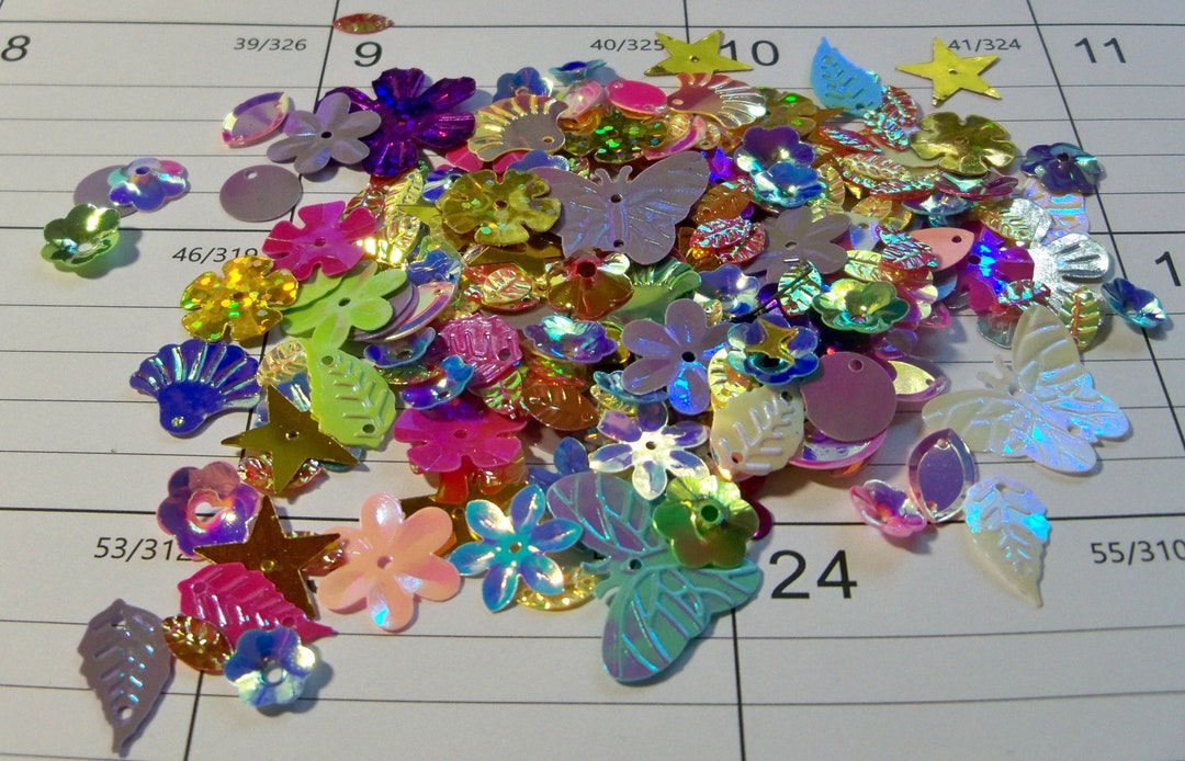 Sequins - Mixed Sizes & Styles Sequins - 5 Grams - Etsy