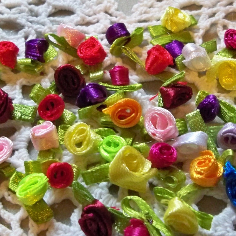 Satin Ribbon Roses - Etsy