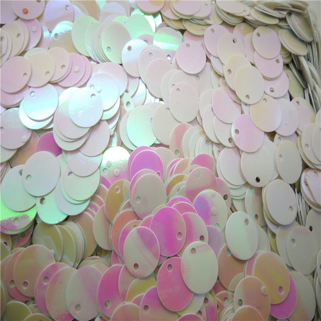 White Sequin Round Disks-10mm-200 PCS - Etsy