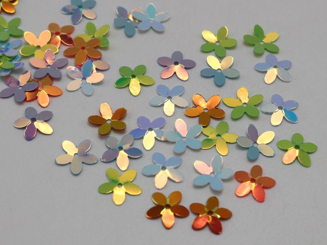 Sequins-5 Point Flower Sequins- Assorted Colors-10mm-200 PCS - Etsy