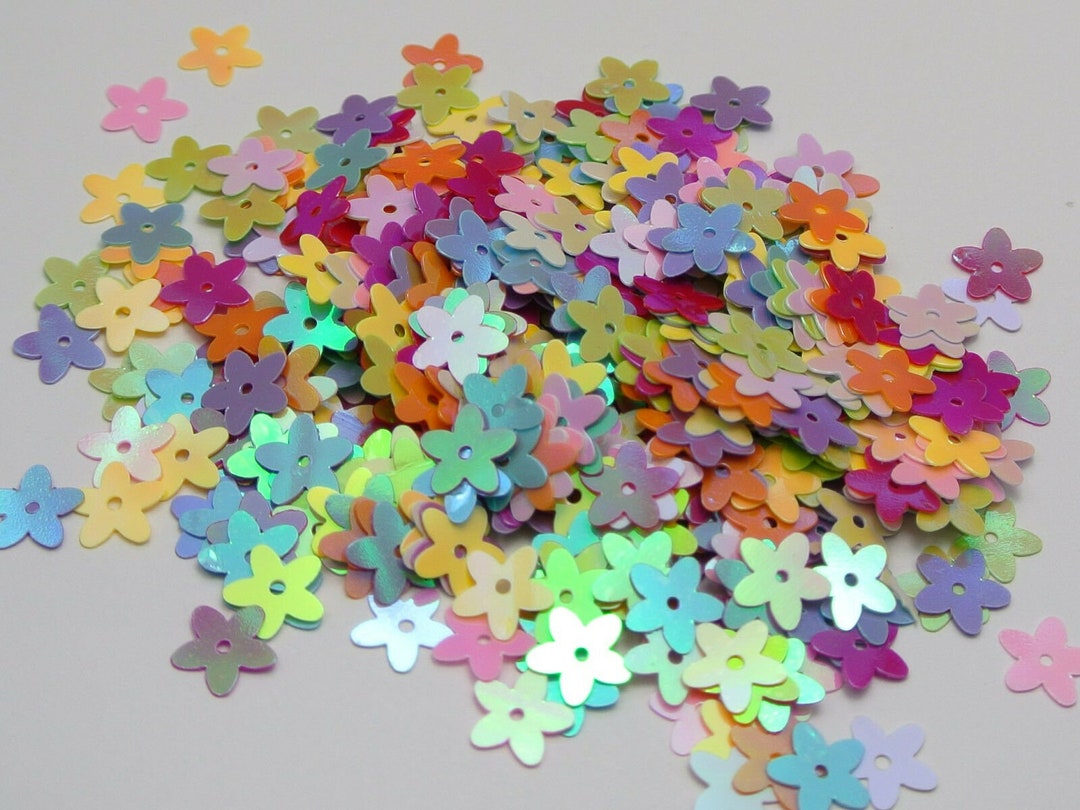 Assorted Colors Flower Sequins-10mm-200 PCS - Etsy
