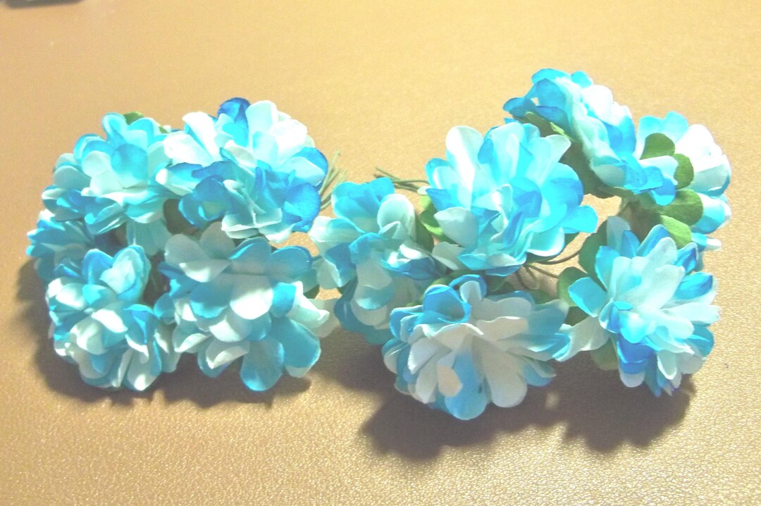 Blue Paper Flowers Chrysanthemum Flower Bouquets - Etsy