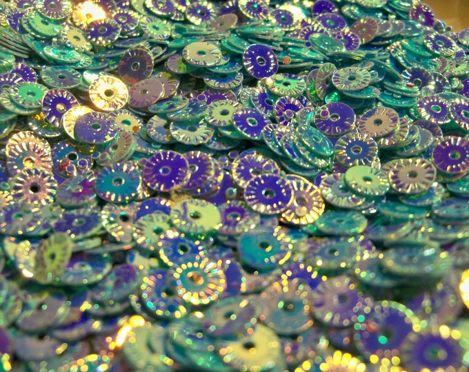 6mm - Blue Round Wheel Flower Loose Sequins Paillette - 300 PCS - Etsy