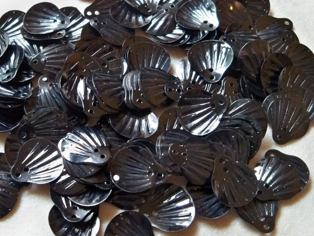 Black Sea Shell Sequins-12x14mm-200 Pcs. - Etsy