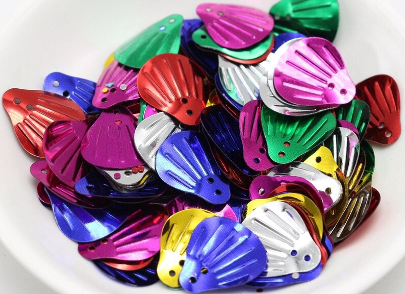 Bright Color Sea Shells Sequins-20mm-100 PCS - Etsy
