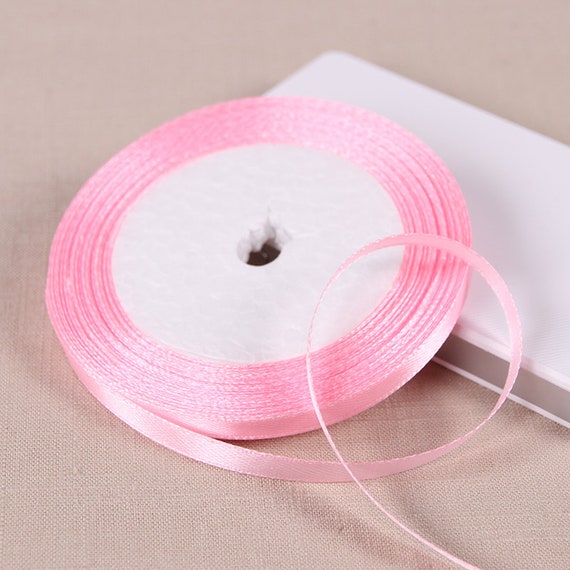Pink Satin Ribbon-6mm-1/410 yds. | Etsy