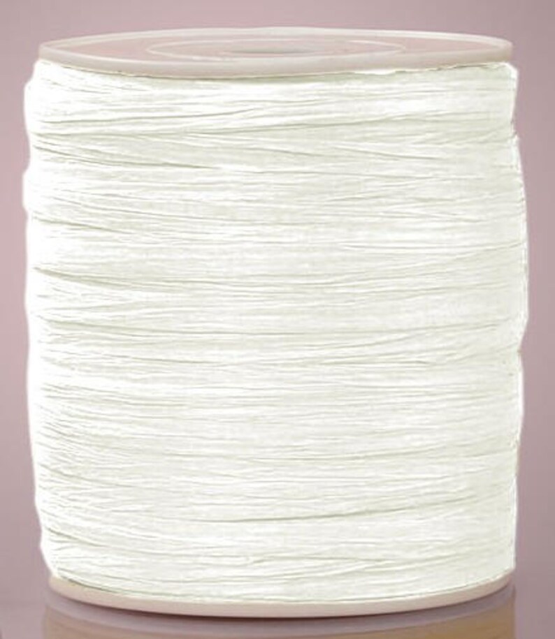 White Raffia Paper Ribbon-1/410 Yds | Etsy