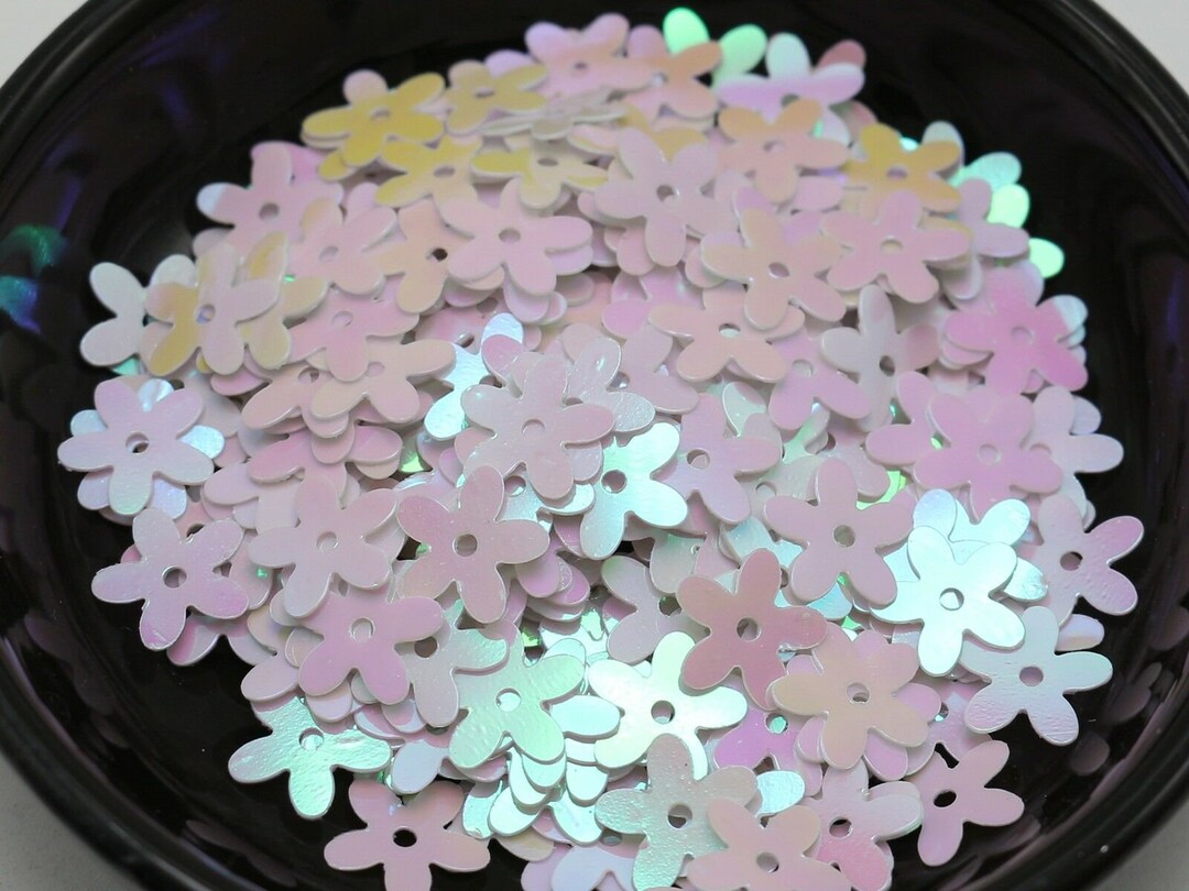 White Flower Sequins-10mm-200 PCS - Etsy