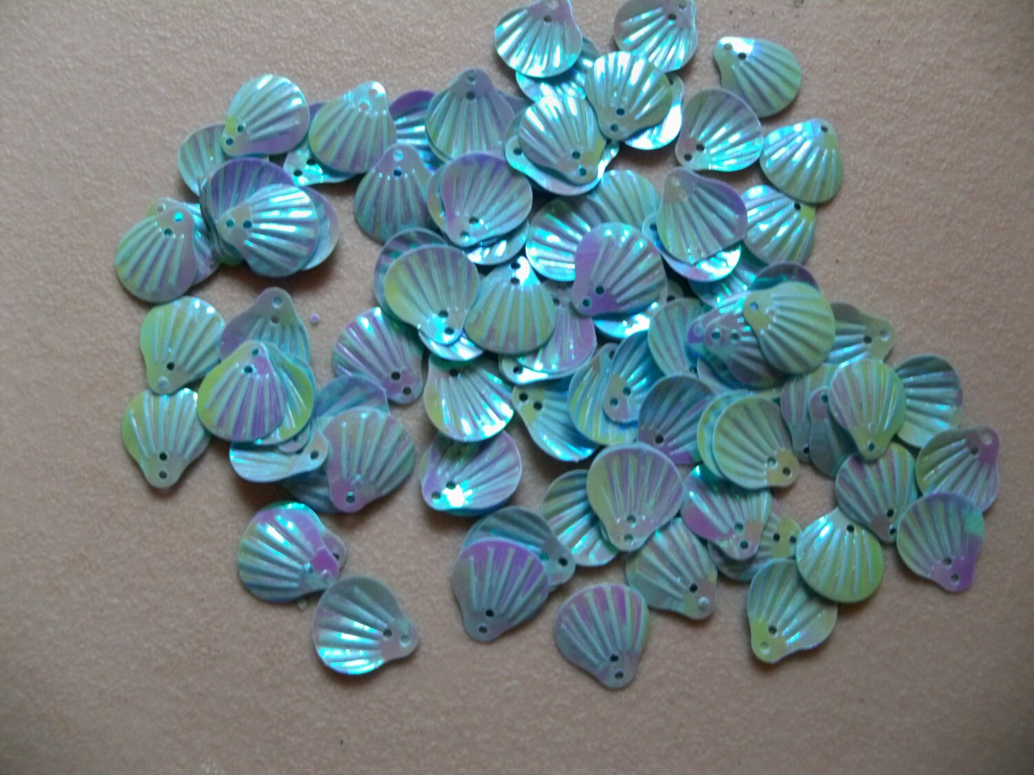 200 PCS. Blue Sequins-sea Shells-12x14mm - Etsy