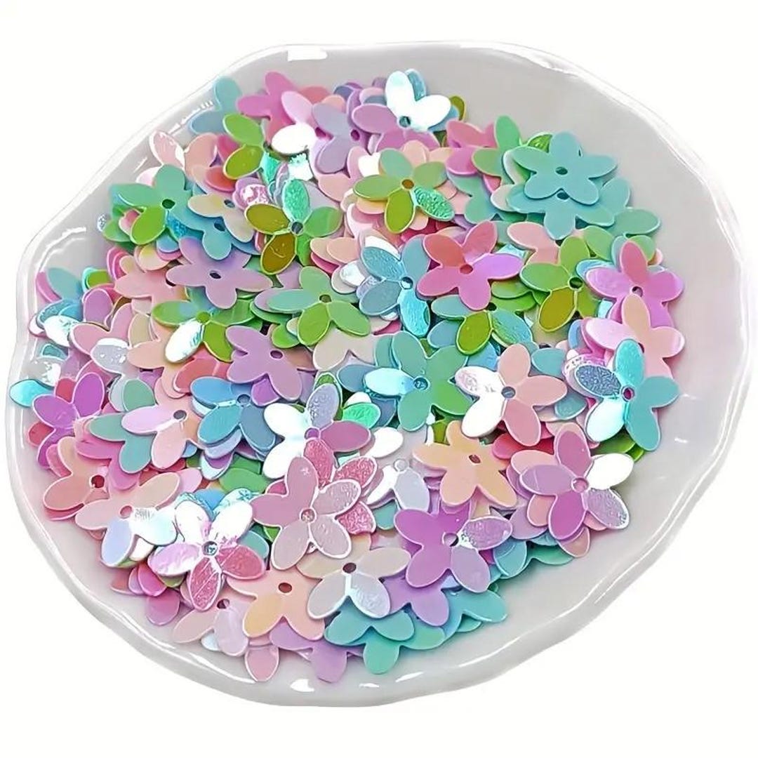 Sequins-pastel Colors Flower Sequins-10mm-200 PCS - Etsy