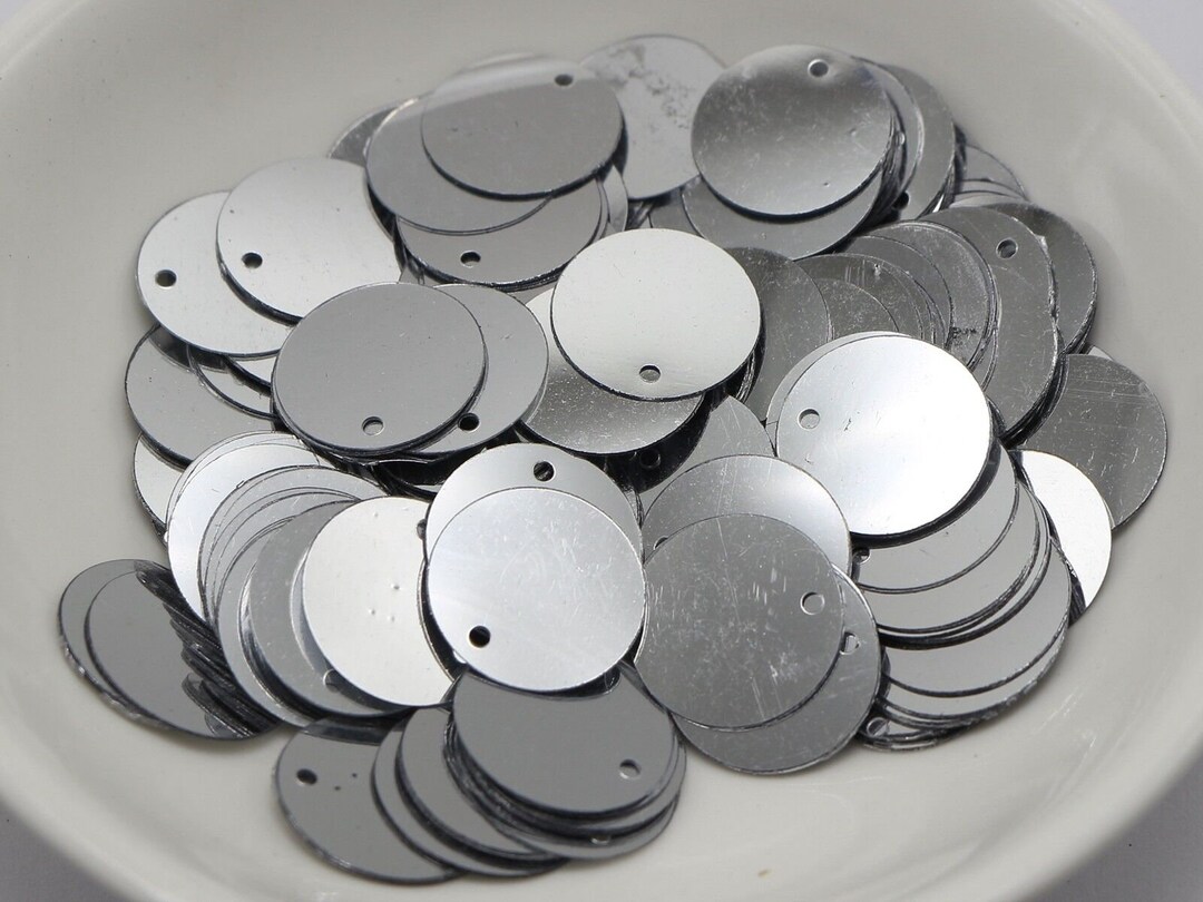 Silver Sequin Round Disks-10mm 100 PCS - Etsy
