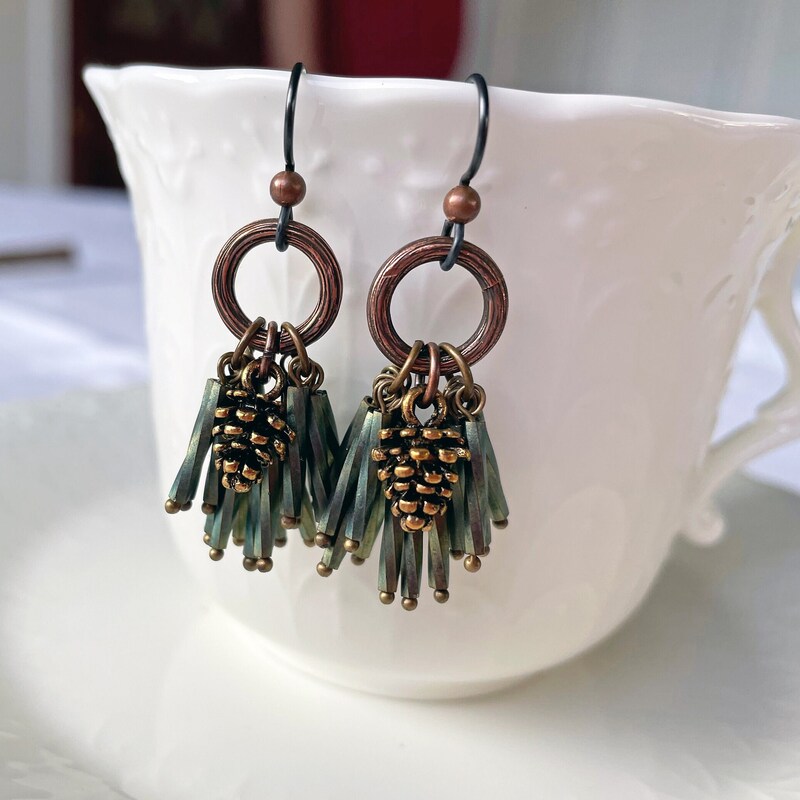 Rustic Earrings - Etsy