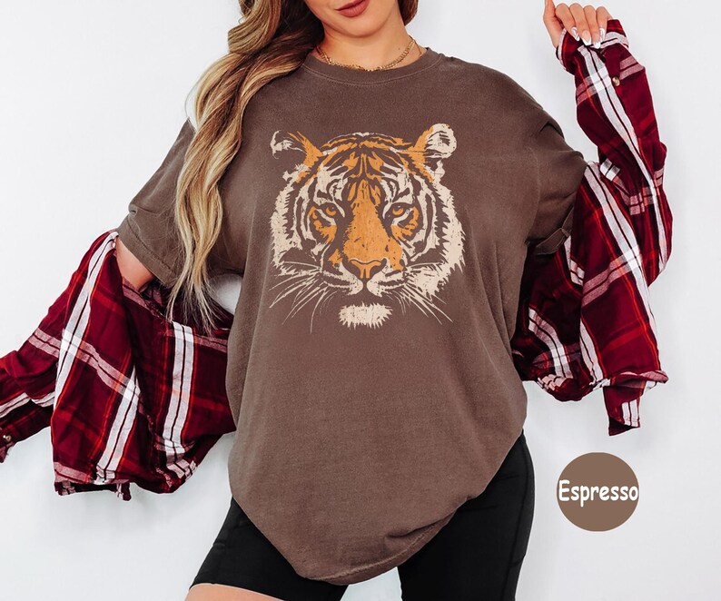 Comfort Colors® Vintage Tiger Tee Retro Tiger T-shirt 90s Animal Gift ...