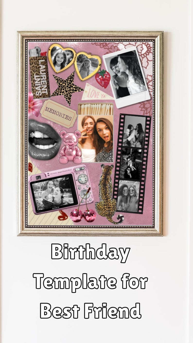 Printable Best Friend Matchbook Art Poster Print | Editable Photo ...